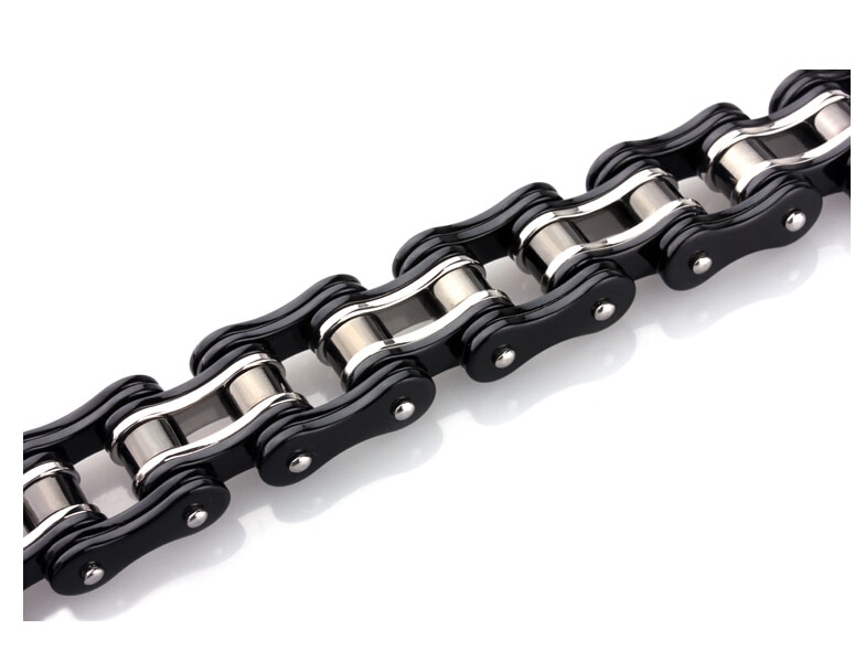 Men’s Metal Cast Combination Black Chain Bracelet
