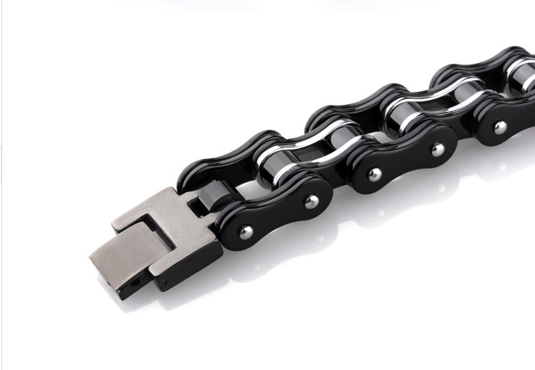 Men’s Metal Cast Combination Black Chain Bracelet