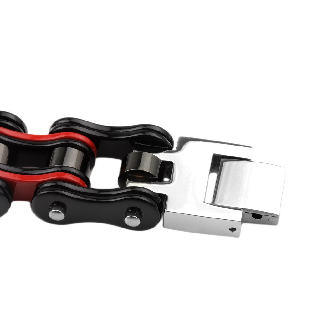 Men’s Metal Cast Combination Red Chain Bracelet