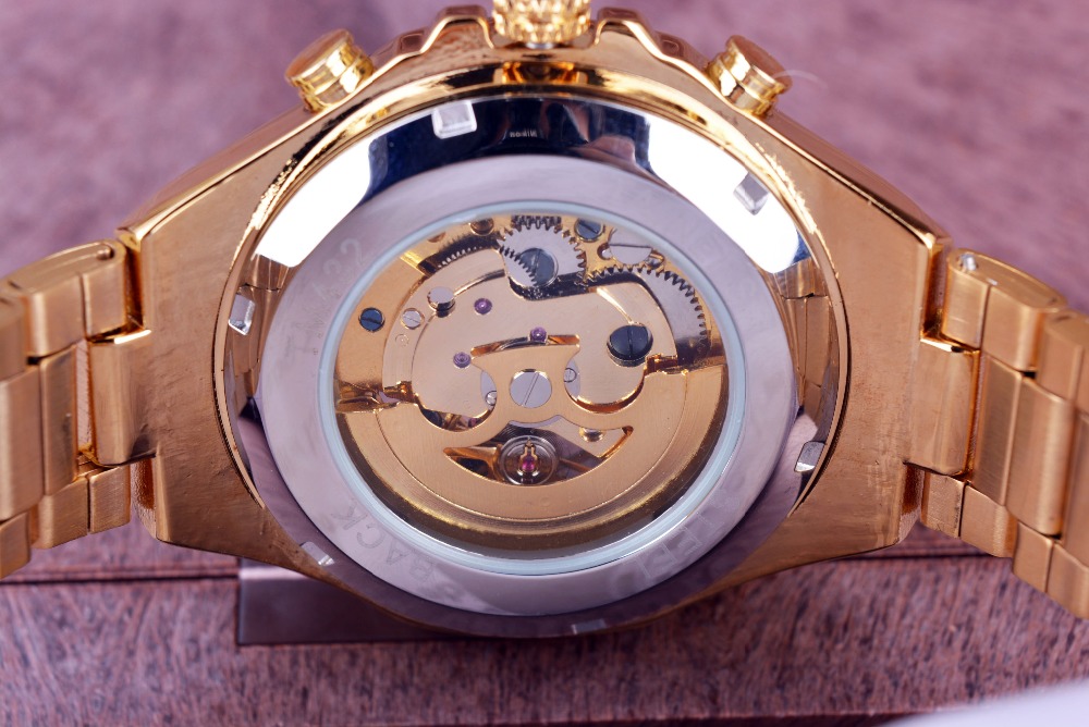 Men’s Stainless Steel Skeleton Watch